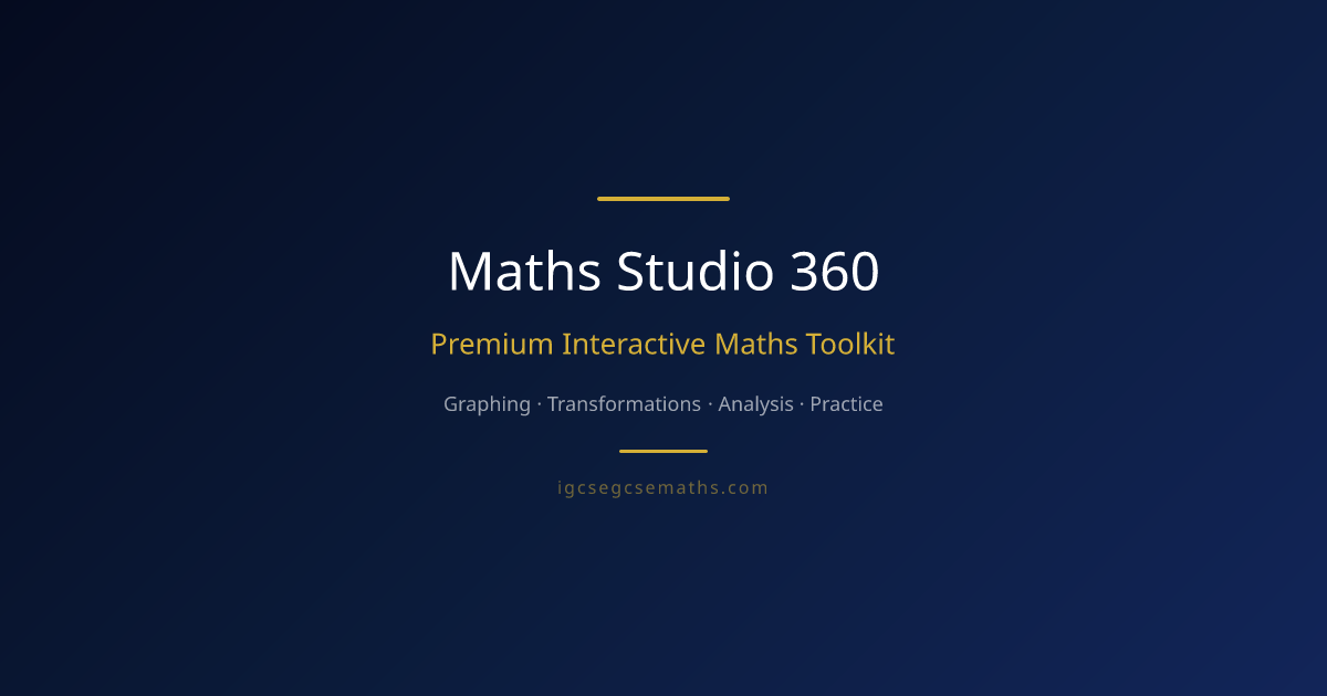 Maths Studio 360 | IGCSE GCSE Maths